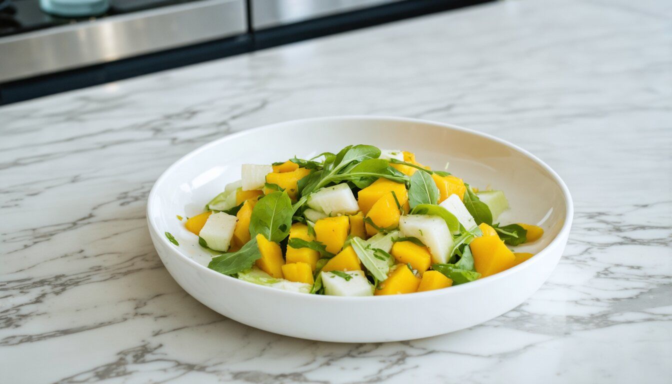 Jicama and Mango Salad with Lime Dressing - Chopped