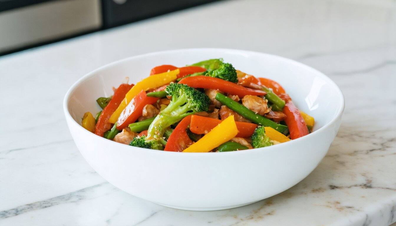Simple Vegetable Stir-Fry - Chopped
