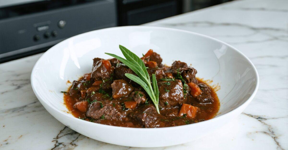Beef Bourguignon with Tarragon - Chopped