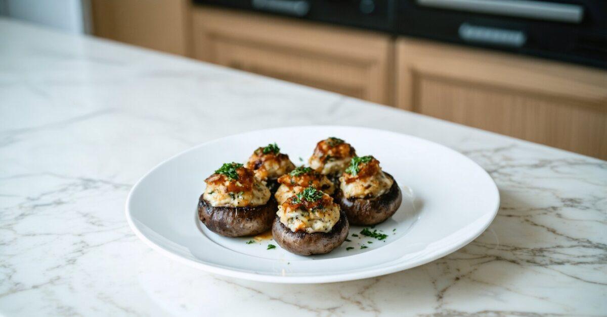 Couscous and Herb-Stuffed Mushrooms - Chopped