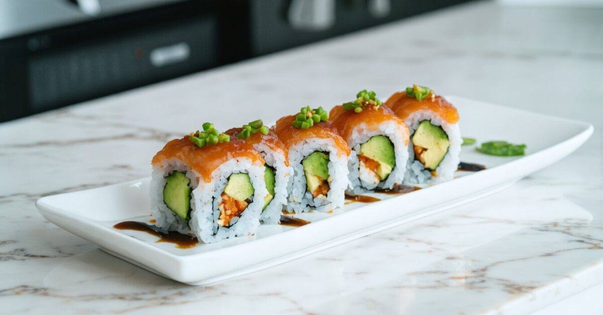 Cucumber Avocado Vegan Sushi Rolls - Chopped