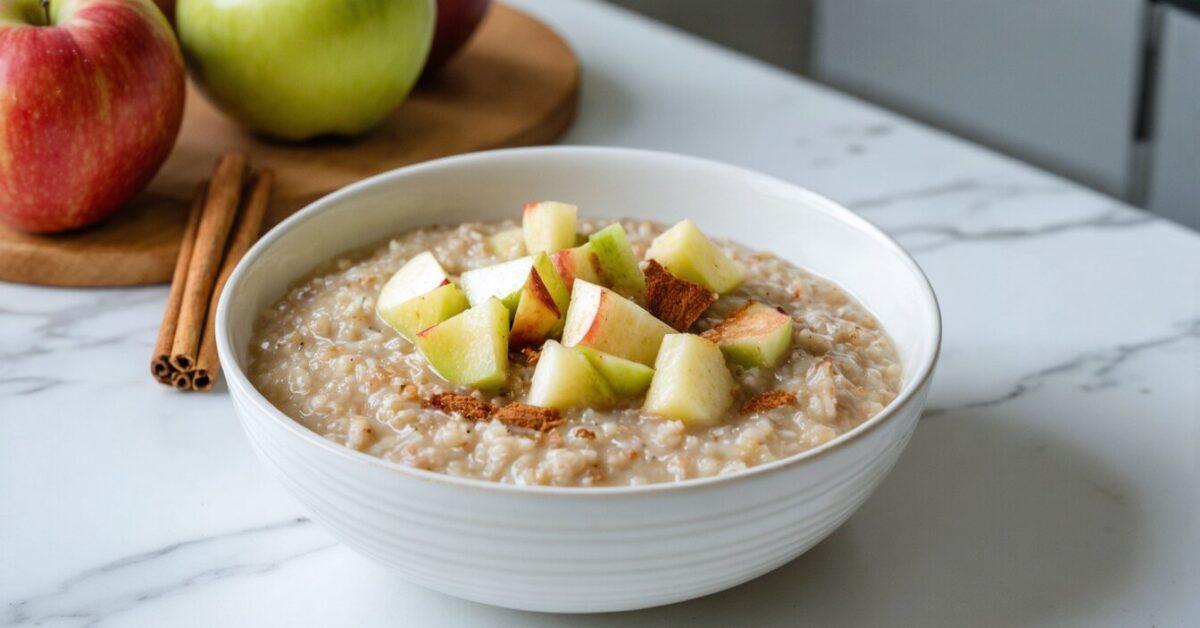 Gluten-Free Apple Cinnamon Quinoa Porridge - Chopped