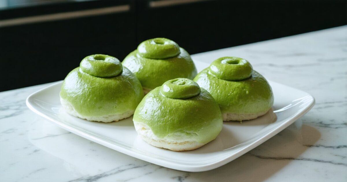 Green Tea Matcha Buns - Chopped