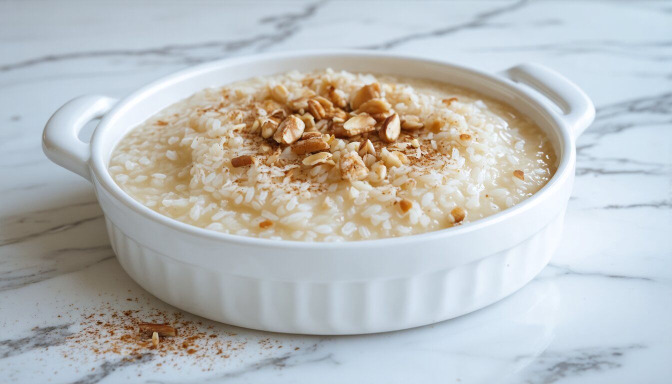 Lebanese Rice Pudding (Riz Bi Halib) - Chopped