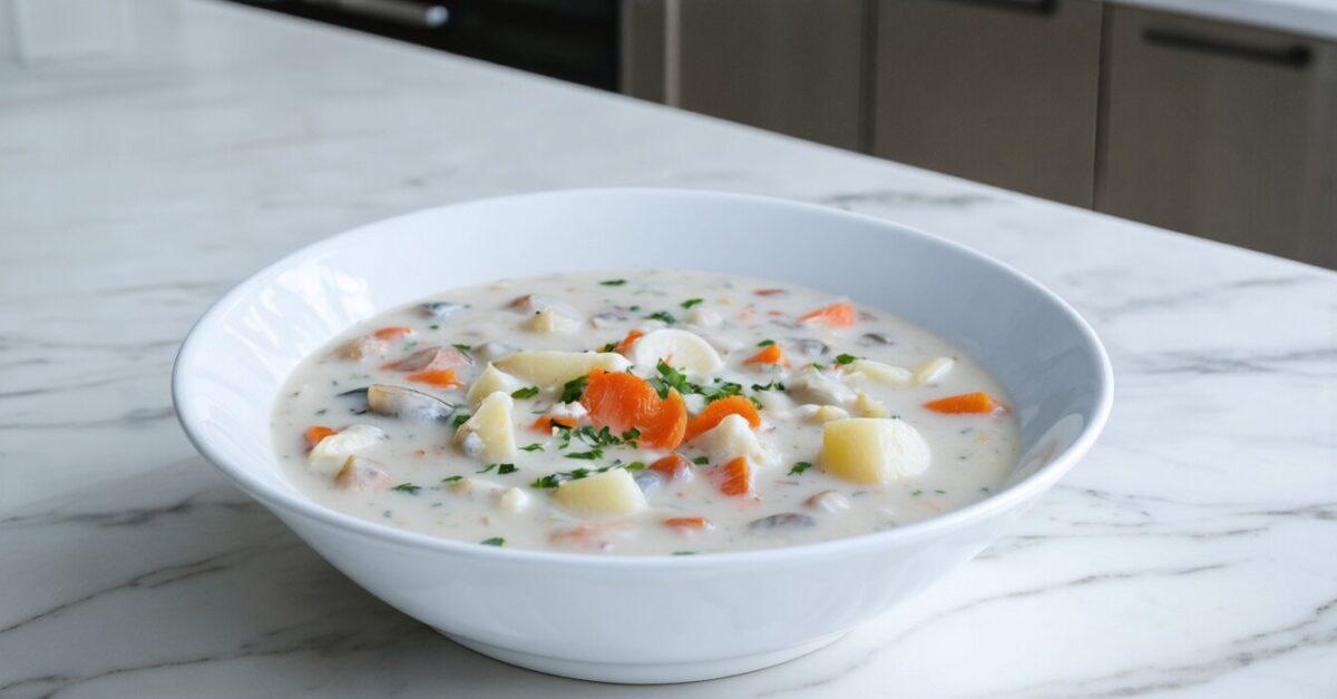 Massachusetts-Style New England Clam Chowder - Chopped