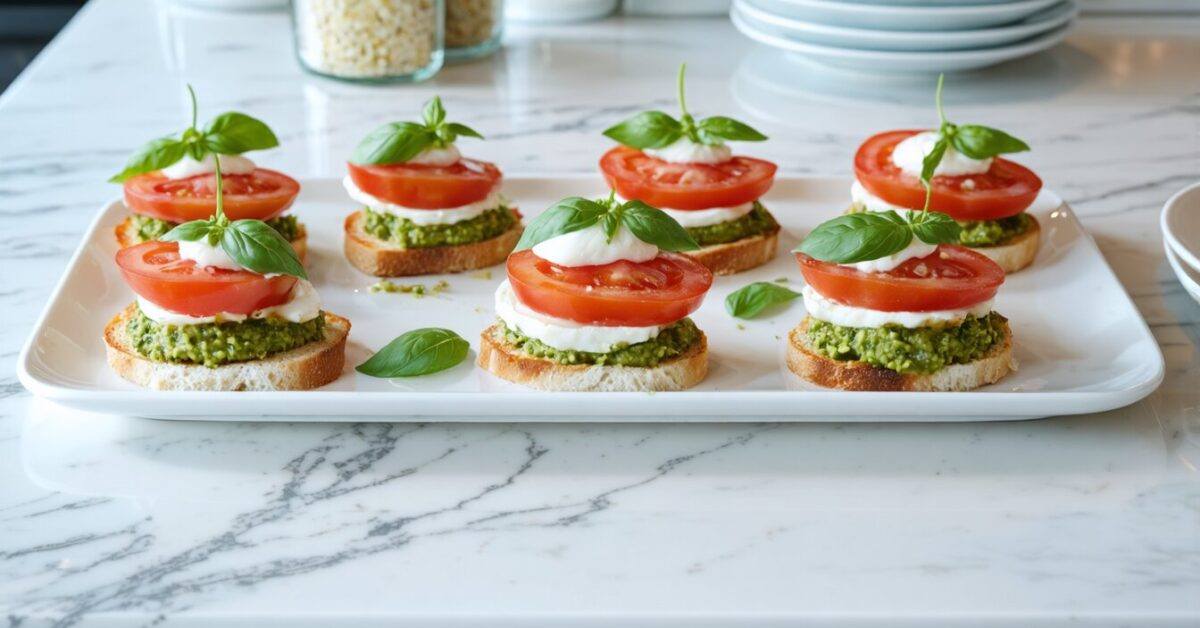 Mini Caprese Sandwiches with Pesto Mayo - Chopped