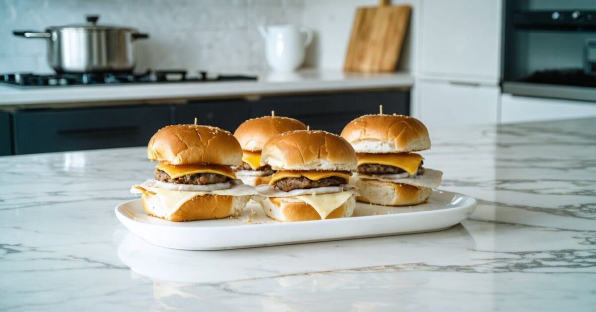Mini Turkey and Cheese Sliders with Plain Buns - Chopped