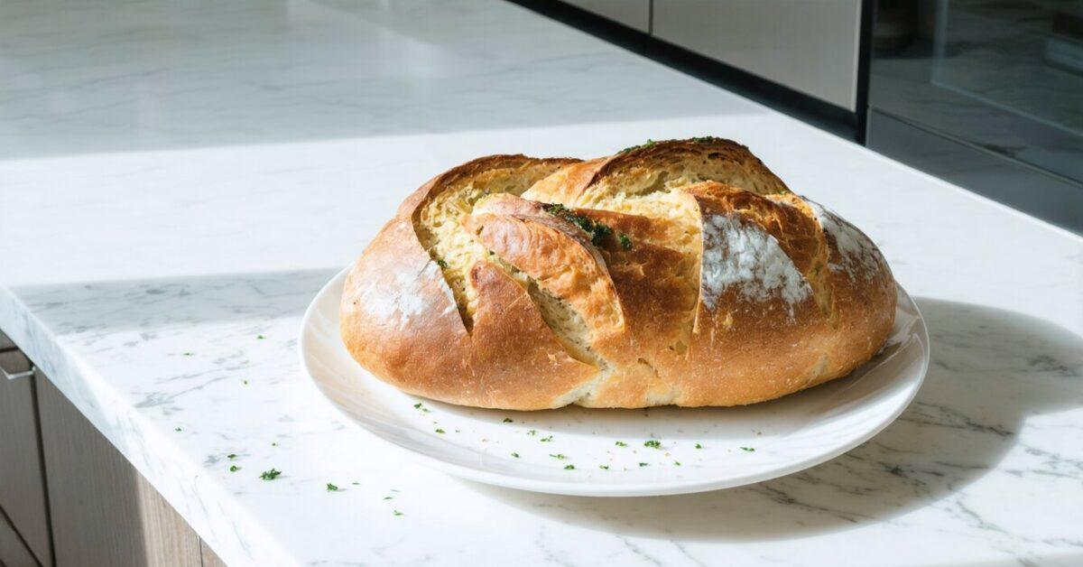 Roasted Garlic Kale Bread - Chopped