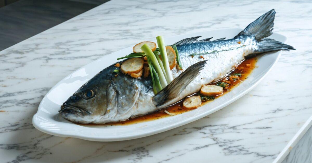 Steamed Whole Fish (Ikan Stim) - Chopped