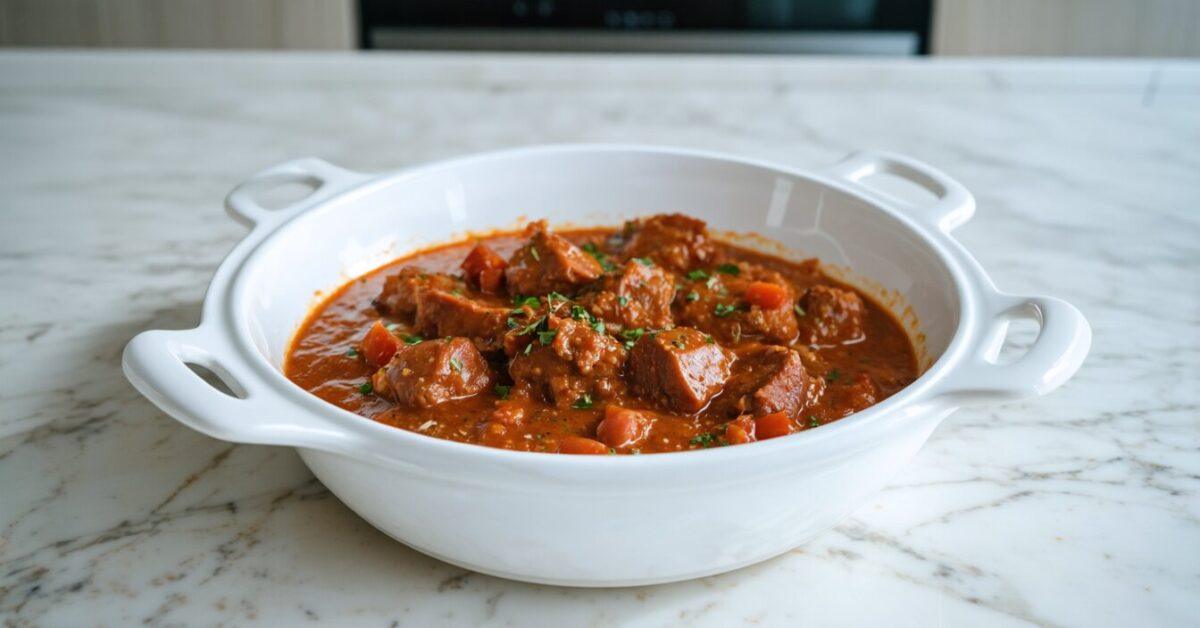 Veal Paprikash (Borjúpaprikás) - Chopped