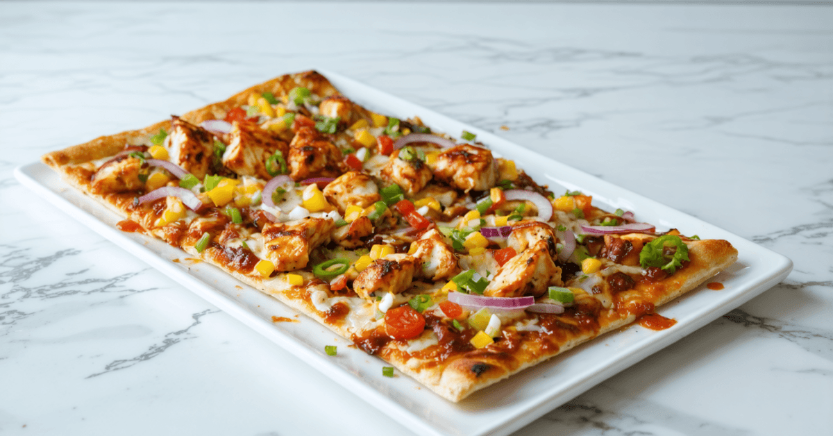 BBQ Ranch Chicken Flatbread - Chopped