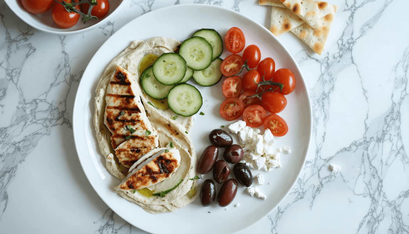 Chicken and Hummus Snack Plate - Chopped