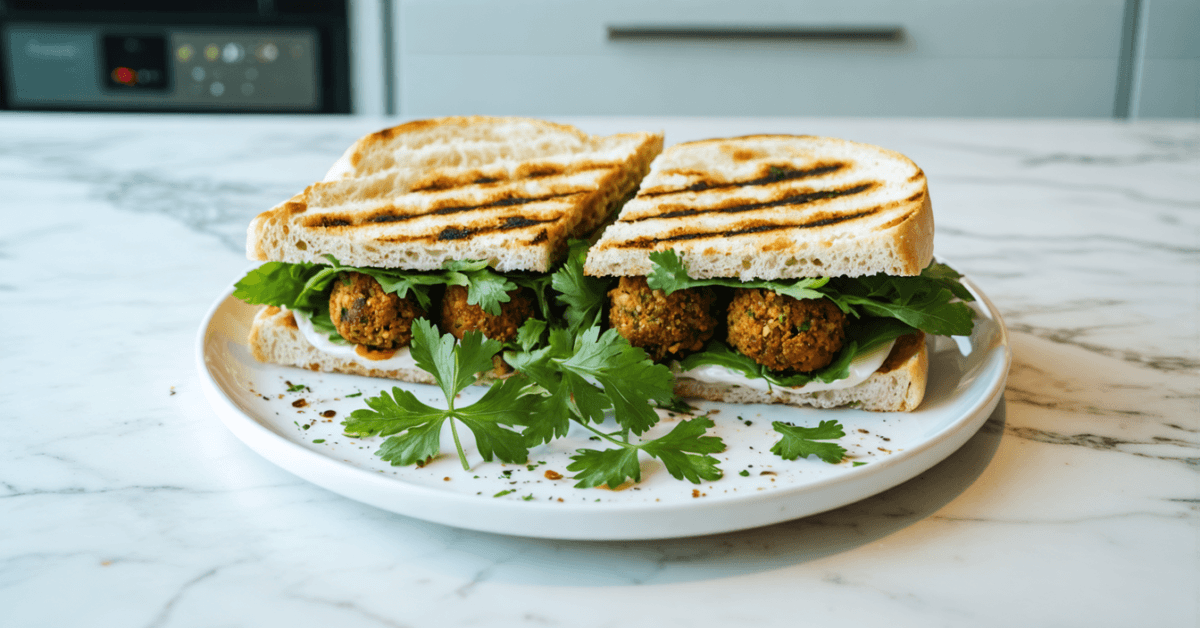 Falafel Paninis - Chopped