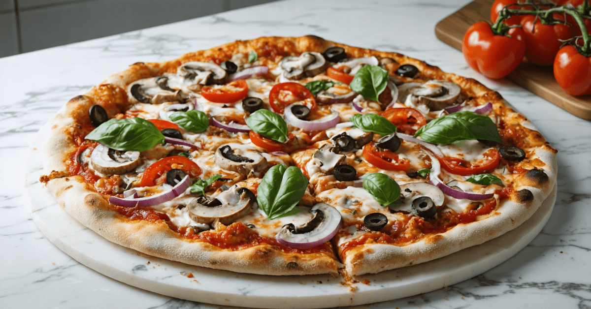 Mushroom and Mozzarella Pizza - Chopped