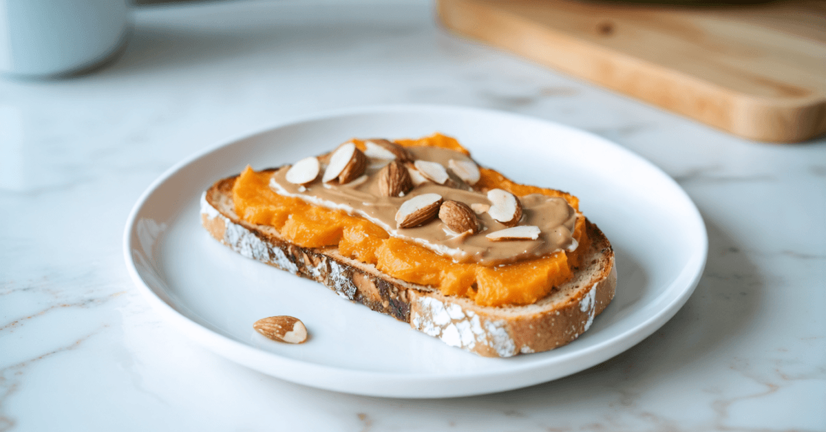 Sweet Potato Toast with Almond Butter - Chopped