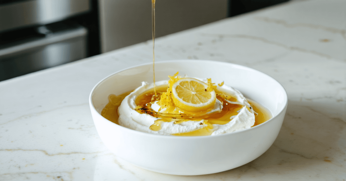Whipped Ricotta with Honey and Lemon - Chopped