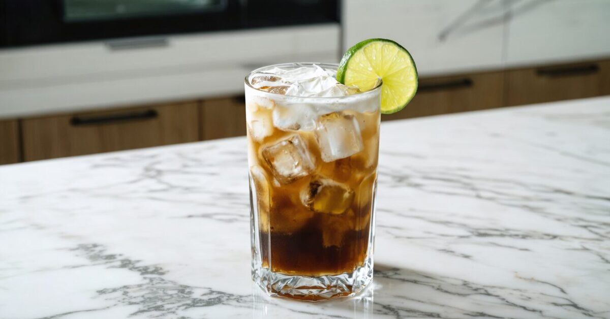 Classic Dirty Soda Made with Diet Coke, Coconut Syrup, Lime Juice, and ...