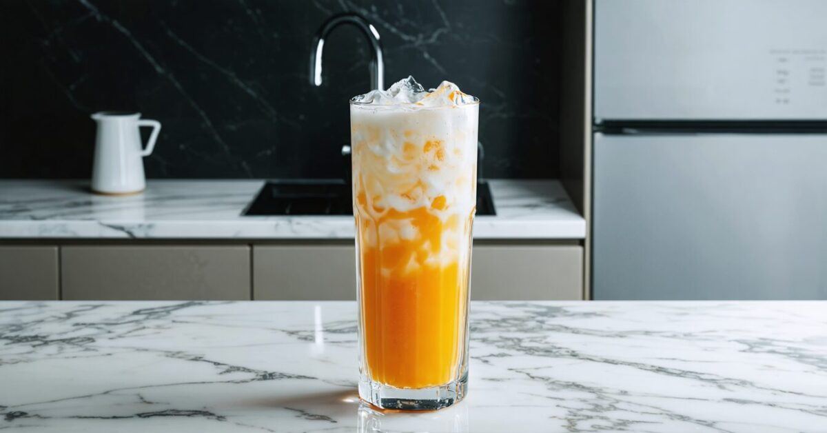 Orange Creamsicle Soda Made with Orange Fanta and Vanilla Coffee ...